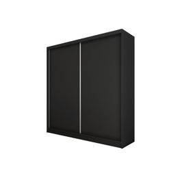 SCHWEBET&Uuml;RENSCHRANK SOFIA 200/216/61 cm 2-t&uuml;rig Schwarz