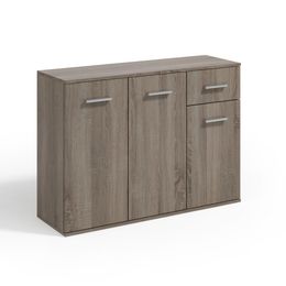 KOMMODE GIACOMO V 112/85/33 cm mit 1 Schubladen 3 T&uuml;ren Tr&uuml;ffeleichefarben