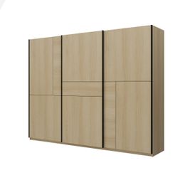 SCHWEBET&Uuml;RENSCHRANK LUBERO 270/210/60 cm 3-t&uuml;rig Eiche Lindberg