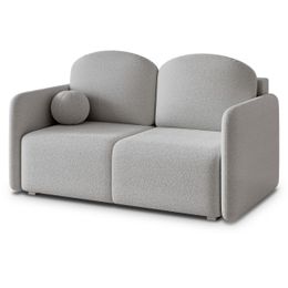 BETTSOFA SUVI II Q Hellgrau Bucle-Stoff mit Schlaffunktion