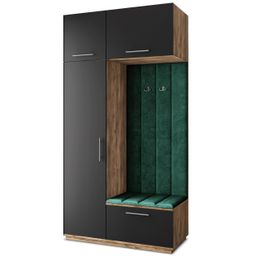 GARDEROBENSCHRANK REMA 120/240/60 cm Modern Garderobe-Set Eiche Lefkas