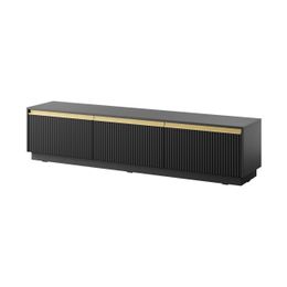 LOWBOARD MAESTRO 180x39x42 cm mit 3 T&uuml;ren Schwarz