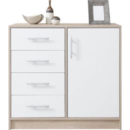 KOMMODE VANO 90/84/40cm mit 4 Schubladen 1 T&uuml;ren Sonoma Eiche