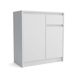 KOMMODE ASTORRE 75/82/35 cm mit 1 Schubladen 2 T&uuml;ren Wei&szlig;