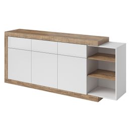 SIDEBOARD SINFONIA 200/86/40 cm mit 3 Schubladen und 3 T&uuml;ren Eichefarben