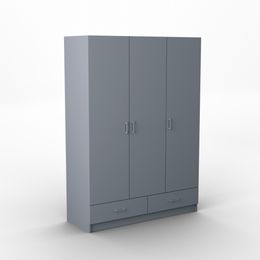 DREHT&Uuml;RENSCHRANK PINELLO 144/200/50 cm 3-t&uuml;rig Graphitfarben