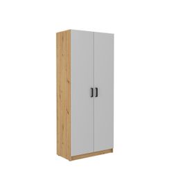 DREHT&Uuml;RENSCHRANK MALTESA 79,9/190,1/43,6cm 2-t&uuml;rig Grau
