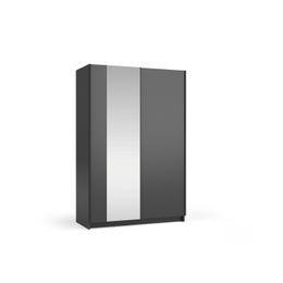 SCHWEBET&Uuml;RENSCHRANK CERON 120/182/54,6cm 2-t&uuml;rig mit Spiegel Schwarz