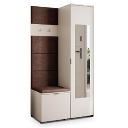 GARDEROBENSCHRANK VIRA 95/181/51 cm Modern Garderobe-Set Kaschmir