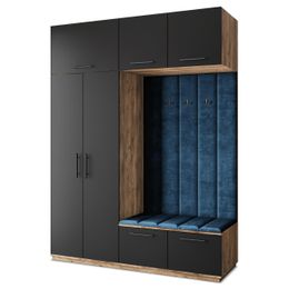 GARDEROBENSCHRANK REMA 180/240/60 cm Modern Garderobe-Set Eiche Lefkas
