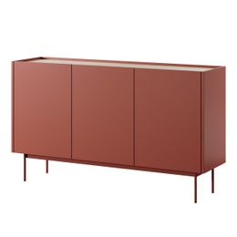 SIDEBOARD COLORE 144/83/37 cm mit 3 T&uuml;ren Rot