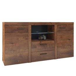 SIDEBOARD RITMO 156x40x82 cm mit 2 Schubladen und 2 T&uuml;ren Braun