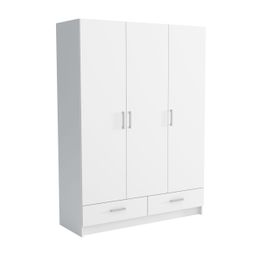 DREHT&Uuml;RENSCHRANK PINELLO 144/200/50 cm 3-t&uuml;rig Wei&szlig;