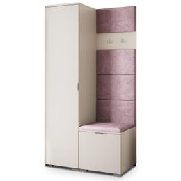 GARDEROBENSCHRANK LORI 95/181/51 cm Modern Garderobe-Set Kaschmir