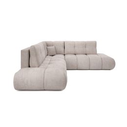 ECKSOFA DUCA II L-S Beige Chenille mit Schlaffunktion
