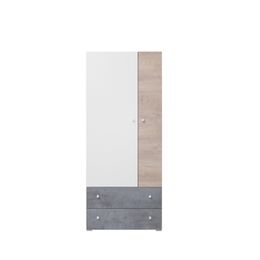 DREHT&Uuml;RENSCHRANK GALIA 80/190/50cm 2-t&uuml;rig Beton