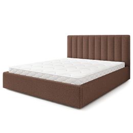 POLSTERBETT DEMERA Q 180x200 cm mit Bettk&auml;sten - Braun