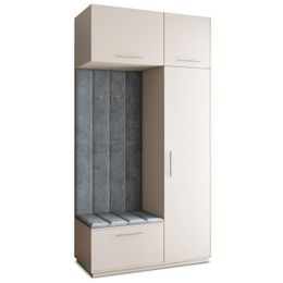 GARDEROBENSCHRANK REMA 120/240/60 cm Modern Garderobe-Set Kaschmir