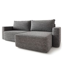 ECKSOFA BELISE BL Grau Chenille mit Schlaffunktion