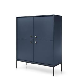 HIGHBOARD MONDO 104/125/39 cm mit 4 T&uuml;ren Blau
