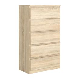 KOMMODE NUDO 70/124,5/39cm mit 5 Schubladen T&uuml;ren Sonoma Eiche