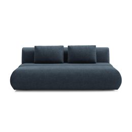 BETTSOFA ATOMO Blau Chenille-Stoff mit Schlaffunktion