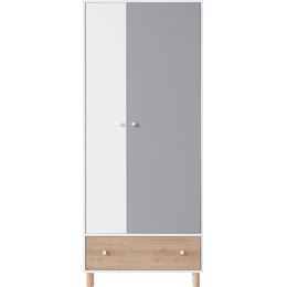 DREHT&Uuml;RENSCHRANK SANNIO 80/190/50cm 2-t&uuml;rig Wei&szlig;
