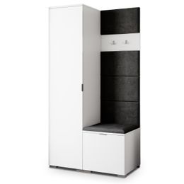 GARDEROBENSCHRANK LORI 95/181/51 cm Modern Wei&szlig;