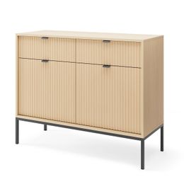 SIDEBOARD STELLARE 104x39x83 cm mit 2 Schubladen und 2 T&uuml;ren Eichefarben