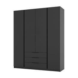 DREHT&Uuml;RENSCHRANK CAGLIARI 200/239/61,9cm 4-t&uuml;rig Schwarz