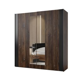 SCHWEBET&Uuml;RENSCHRANK SIGNORA 200/213/64 cm 2-t&uuml;rig mit Spiegel Multicolor