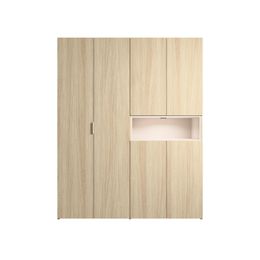DREHT&Uuml;RENSCHRANK BALYR 161,2/202/58cm 6-t&uuml;rig Helle Eiche