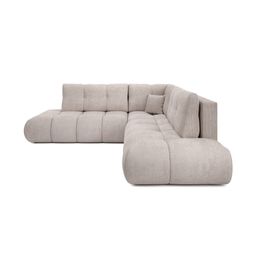 ECKSOFA DUCA II R-S Beige Chenille mit Schlaffunktion