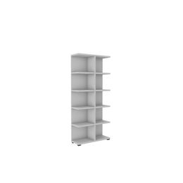 B&Uuml;CHERREGAL DUOMO 83,2x29,7x184 cm, Regal Grau