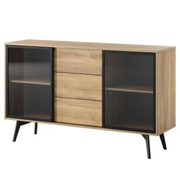 SIDEBOARD VIGORE 143,5/85,4/39cm mit 3 Schubladen Eichefarben