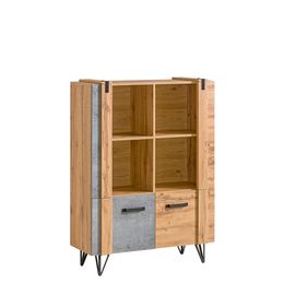 VITRINE BRANDO 137/90,1 cm in Eiche Wotan