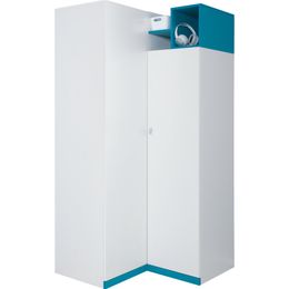 DREHT&Uuml;RENSCHRANK ENNA 95/195/95cm 2-t&uuml;rig Wei&szlig;