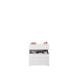 KOMMODE GALIA 85/90/40cm mit 4 Schubladen T&uuml;ren Wei&szlig;