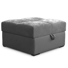 POUF MIZA Hellgrau 65x65 cm