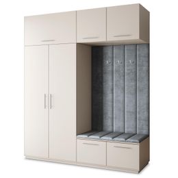 GARDEROBENSCHRANK REMA 200/240/60 cm Modern Garderobe-Set Kaschmir