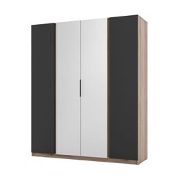 DREHT&Uuml;RENSCHRANK CAGLIARI 200/239/61,9cm 4-t&uuml;rig mit Spiegel Goldfarben
