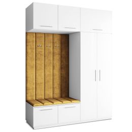 GARDEROBENSCHRANK REMA 180/240/60 cm Modern Garderobe-Set Wei&szlig;