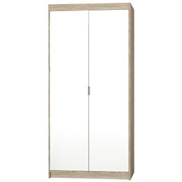DREHT&Uuml;RENSCHRANK ELENORA 89,7/190,5/53cm 2-t&uuml;rig mit Spiegel Sonoma Eiche