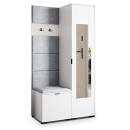 GARDEROBENSCHRANK VIRA 95/181/51 cm Modern Wei&szlig;