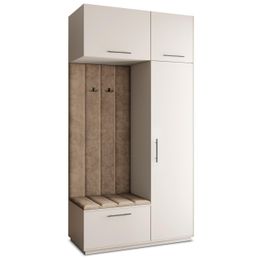 GARDEROBENSCHRANK REMA 120/240/60 cm Modern Garderobe-Set Kaschmir