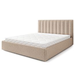 POLSTERBETT DEMERA Q 180x200 cm mit Bettk&auml;sten - Beige