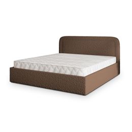 POLSTERBETT BENIRA Q 140x200 cm mit Bettk&auml;sten - Braun
