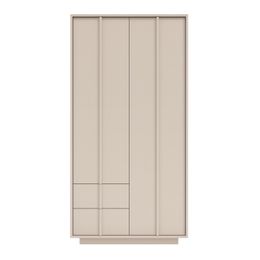 DREHT&Uuml;RENSCHRANK PIANO 96/195/55cm 2-t&uuml;rig Kaschmir