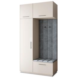 GARDEROBENSCHRANK REMA 120/240/60 cm Modern Garderobe-Set Kaschmir