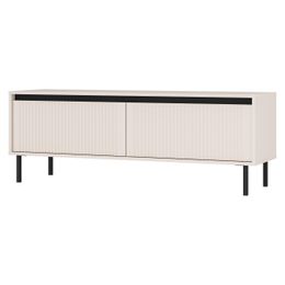 LOWBOARD OSTIA 140,2x40x50 cm mit 2 Schubladen f&uuml;r Wohnzimmer Modern Beige